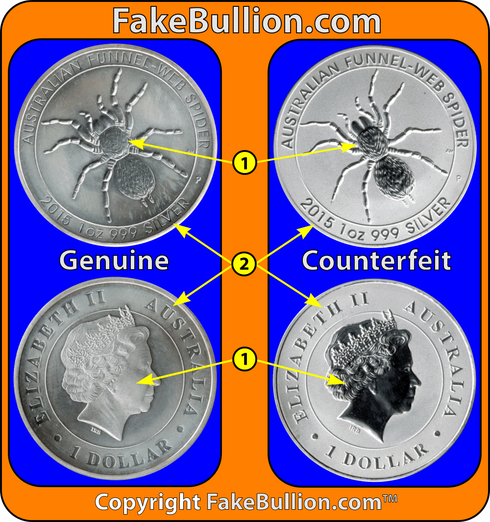 2015 Australian Funnel-Web Spider 1 Ounce Silver Coin