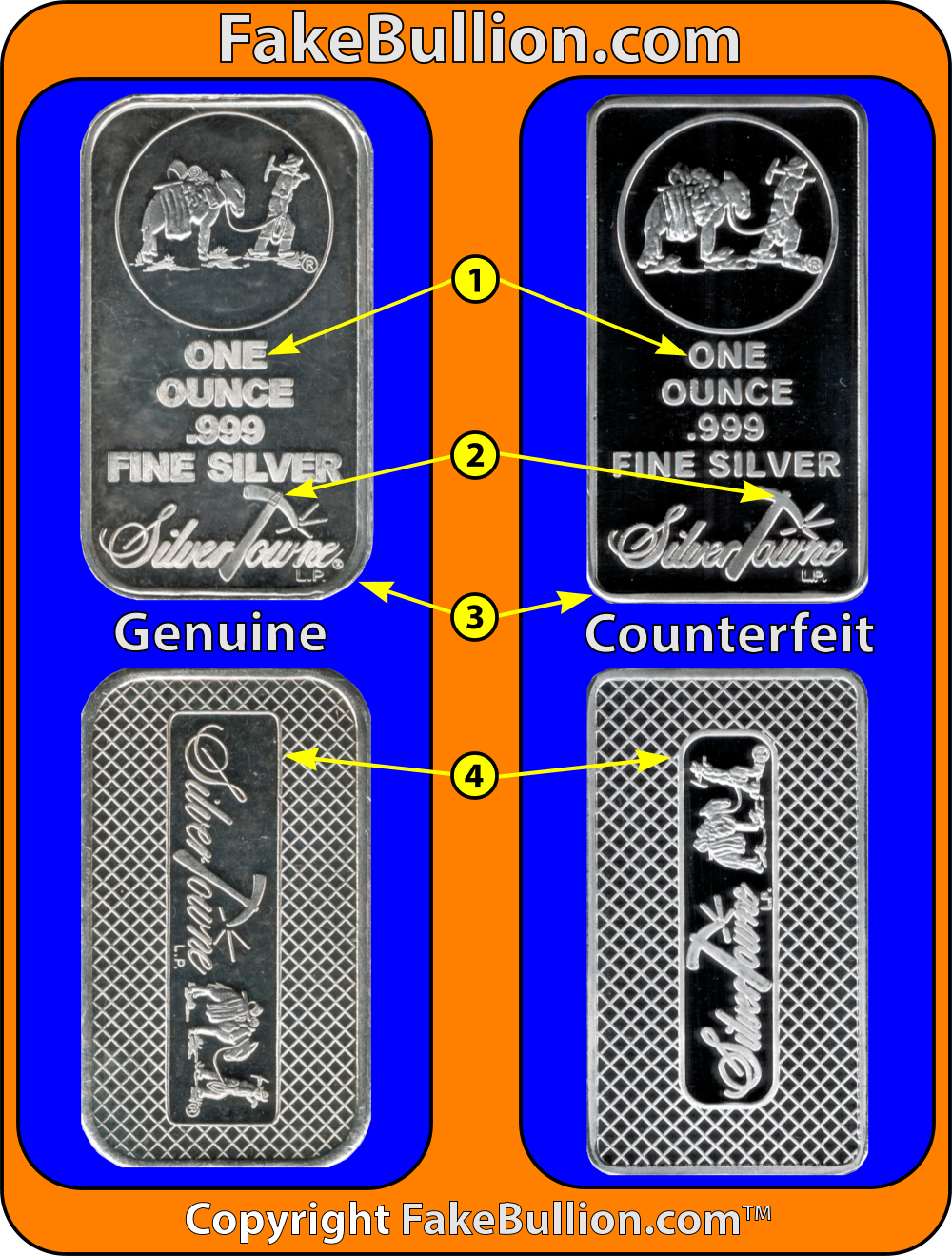 Silvertowne 1 Ounce Silver Bar